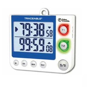 Fisherbrand Traceable™ Flashing LED Big-Digit Dual Channel Timer
